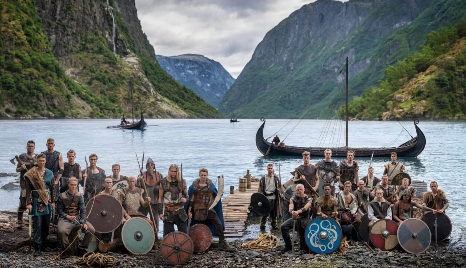 Like Vikings and in a fjord, the image of the Norwegian National Team ...